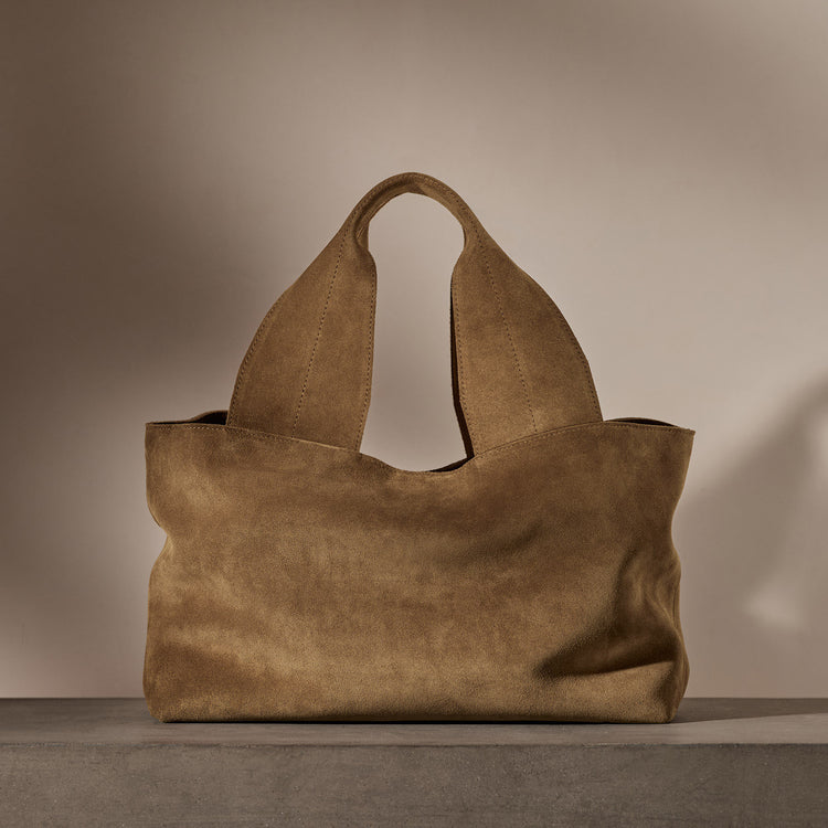 Suede Tote Bag - String | James Perse Los Angeles