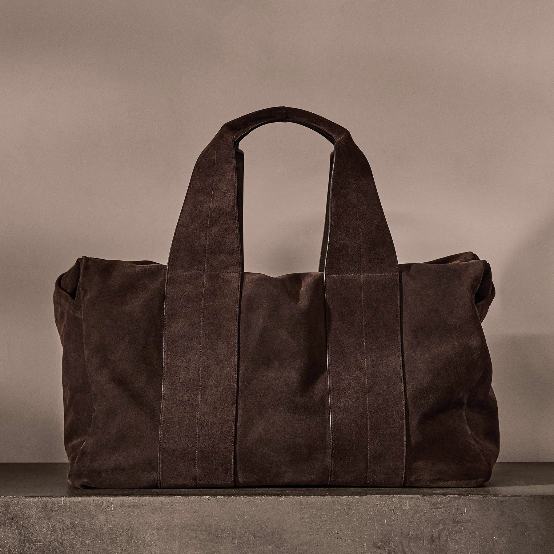Suede Montecito Weekend Bag - Cafe | James Perse Los Angeles