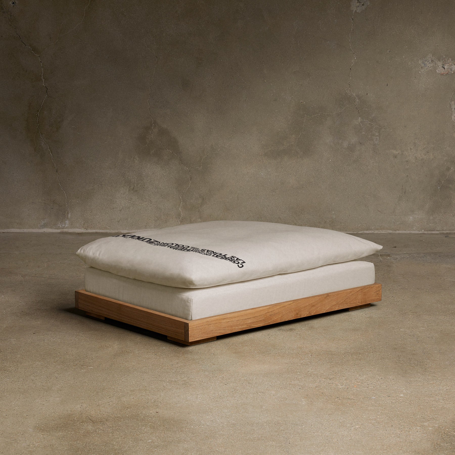 Teak Dog Bed - Teak | James Perse Los Angeles