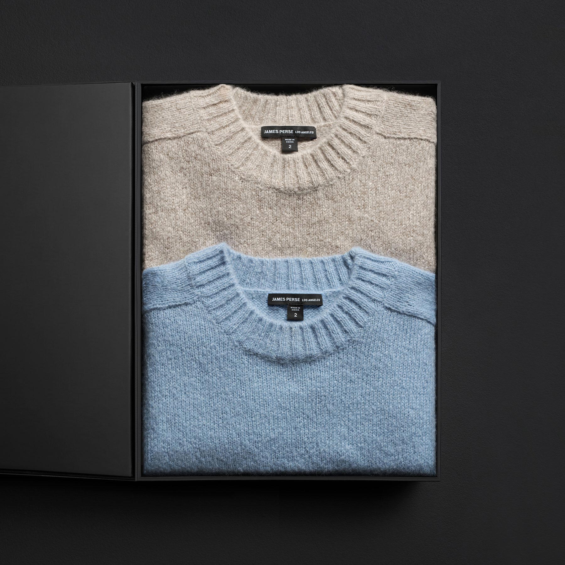 Women's Cashmere Crew Gift Set - Azure/Hazel | James Perse Los Angeles