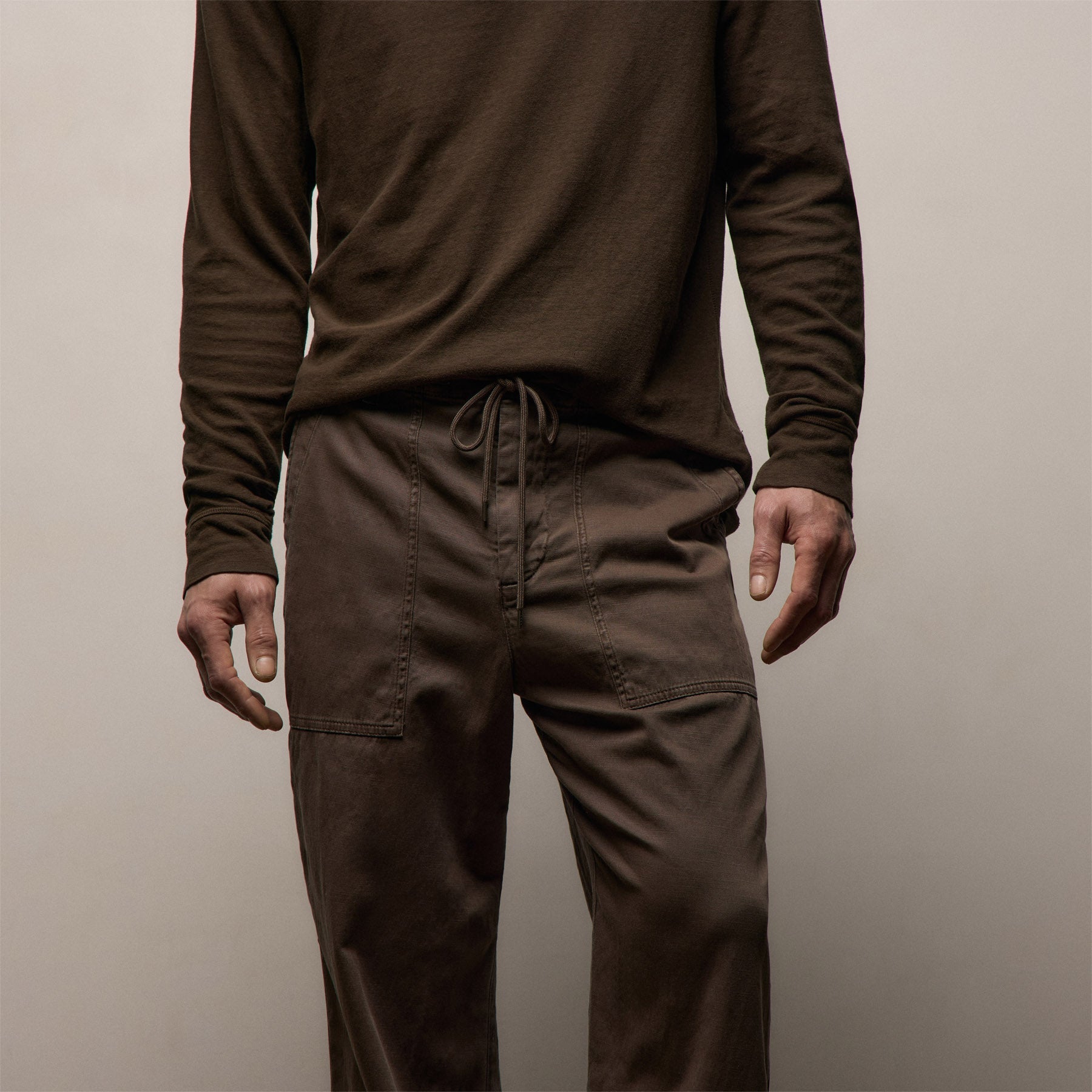 Slub Cotton Utility Flight Pant - Caribou Pigment | James Perse Los Angeles