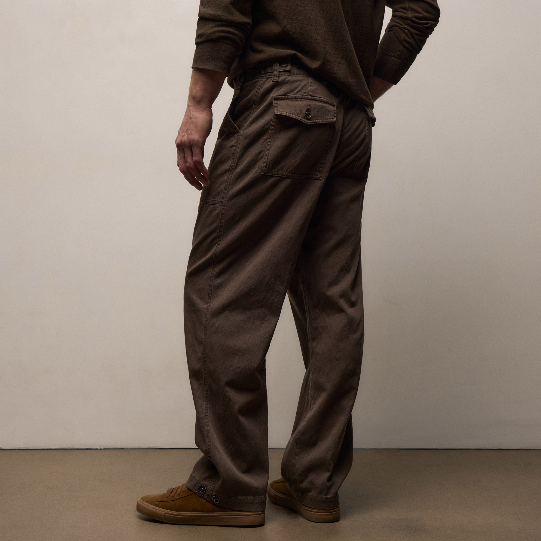 Slub Cotton Utility Flight Pant - Caribou Pigment | James Perse Los Angeles