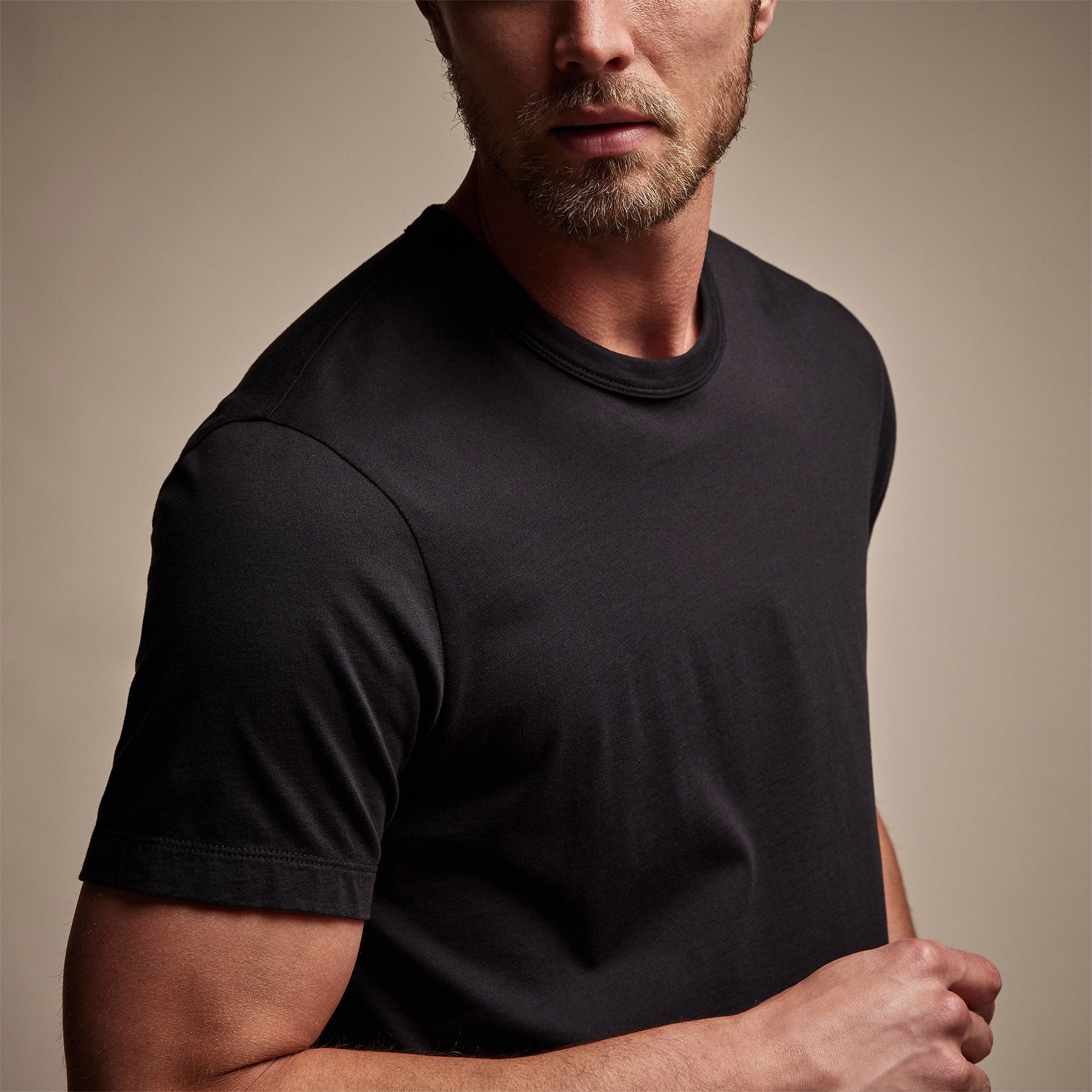 Brushed Lotus Crew - Black | James Perse Los Angeles