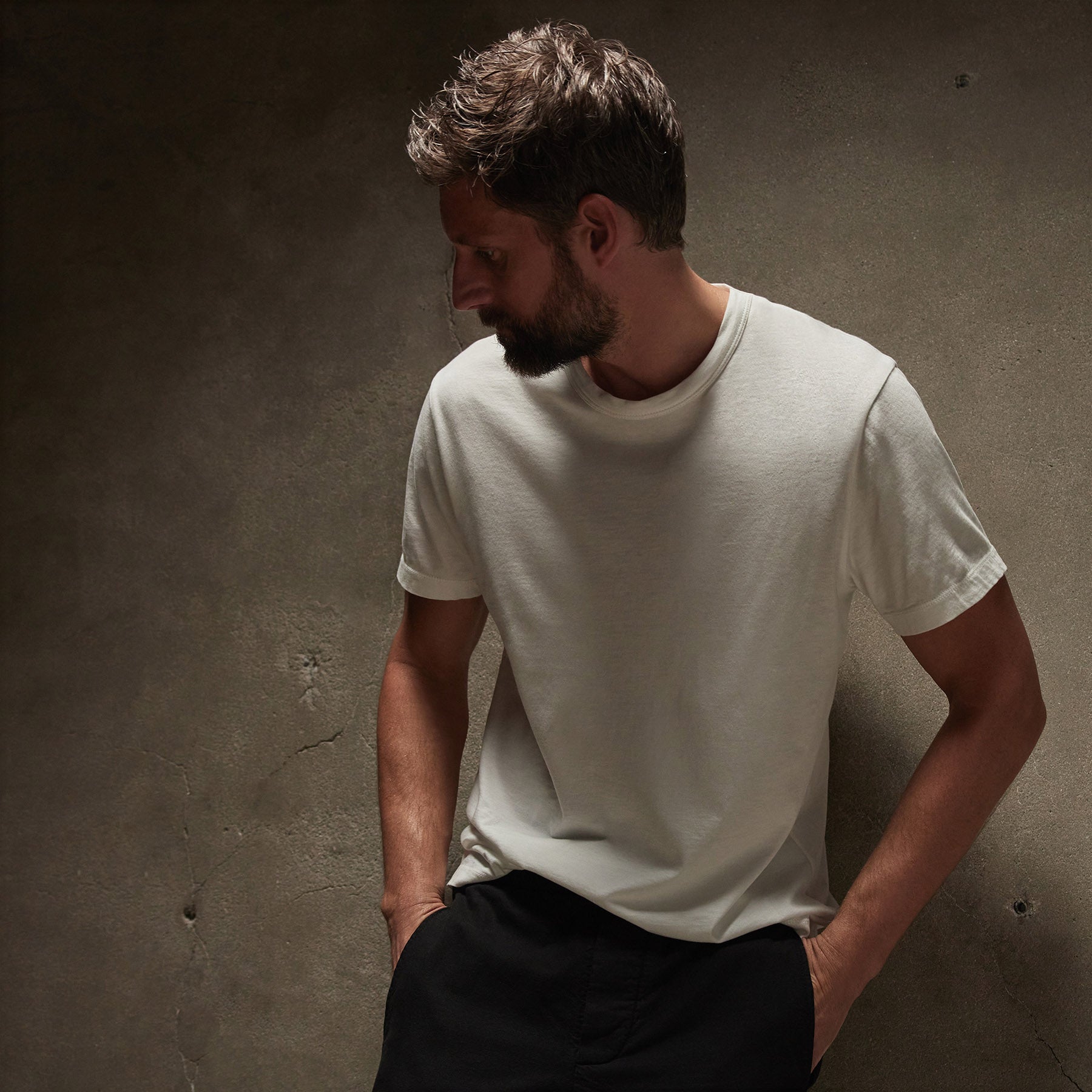 Brushed Lotus Crew - White | James Perse Los Angeles