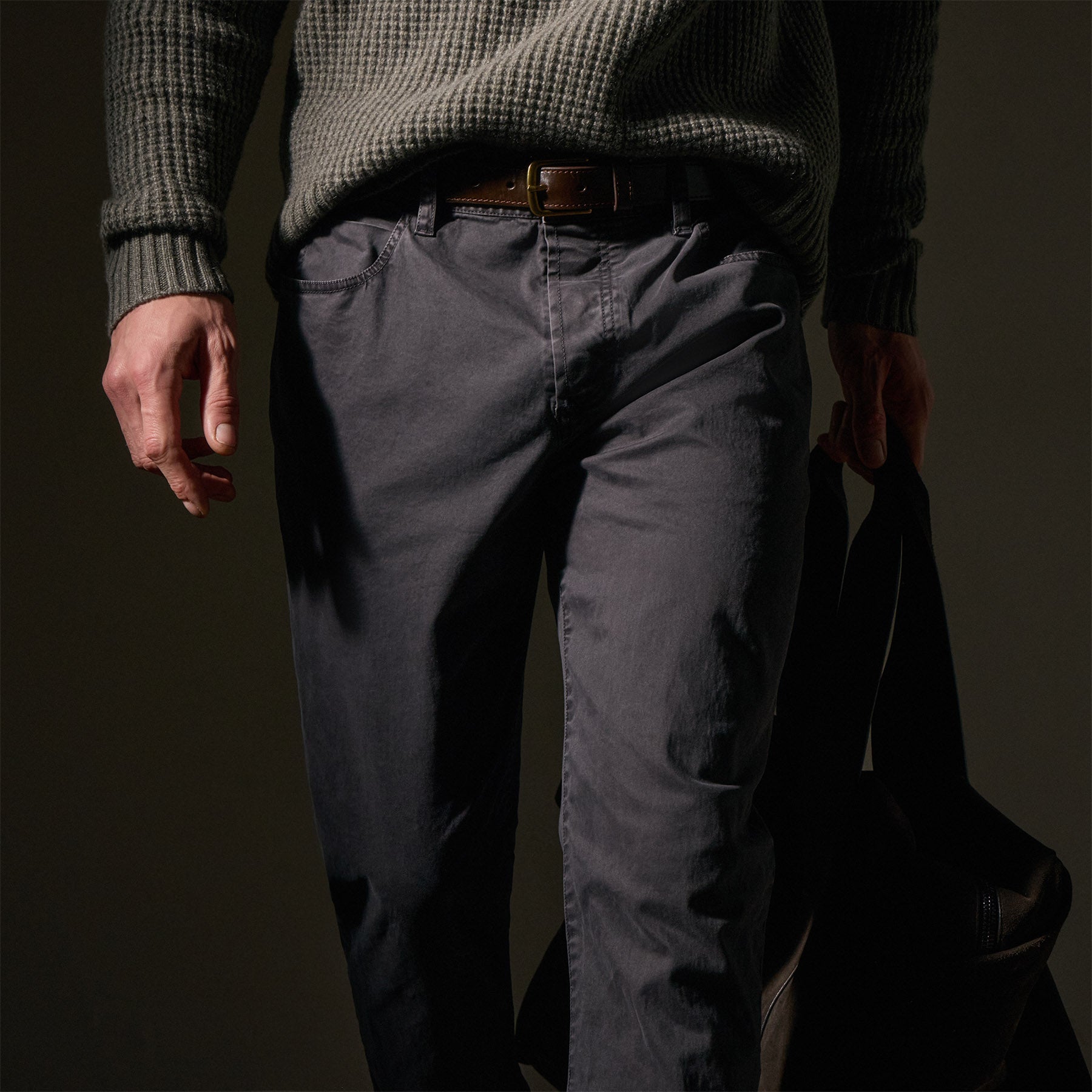 Brushed Twill 5 Pocket Pant - Magma Pigment | James Perse Los Angeles