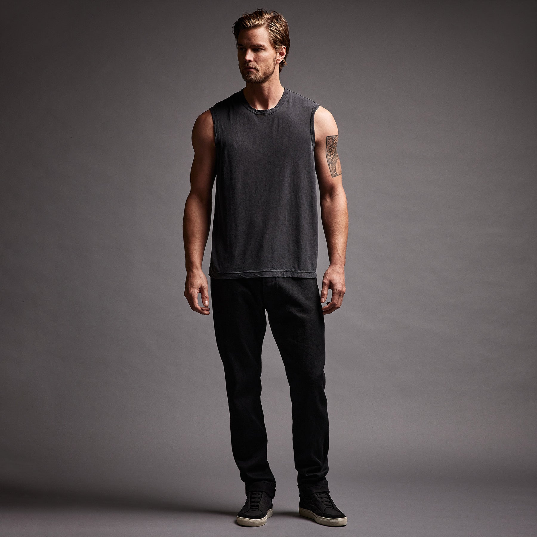 LA Muscle Tank - Magma Pigment | James Perse Los Angeles