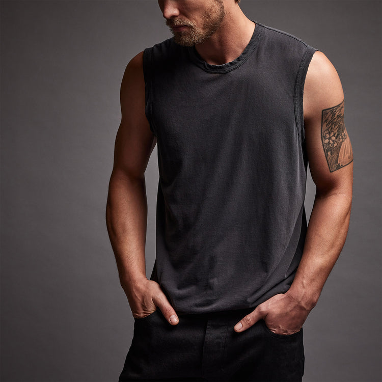 LA Muscle Tank - Magma Pigment | James Perse Los Angeles