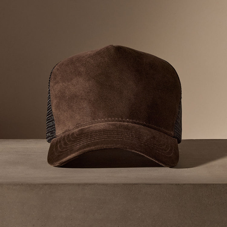 Suede Trucker Hat - Cafe | James Perse Los Angeles