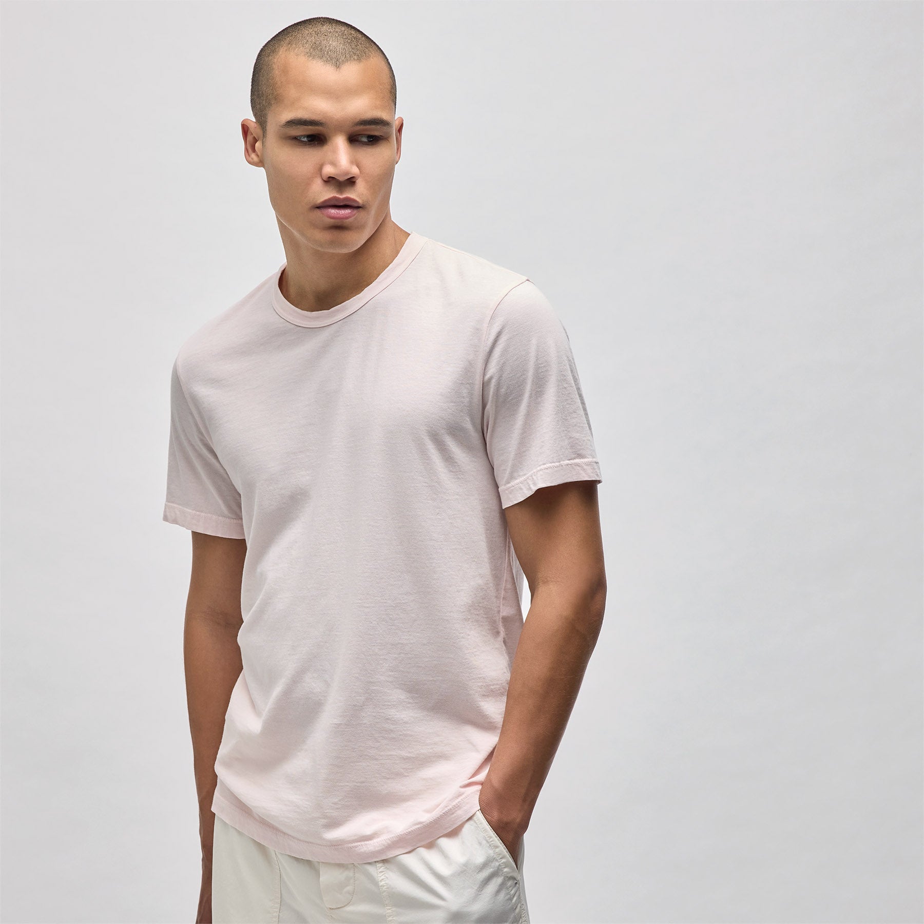 Short Sleeve Crew Neck - Zephyr Pigment | James Perse Los Angeles