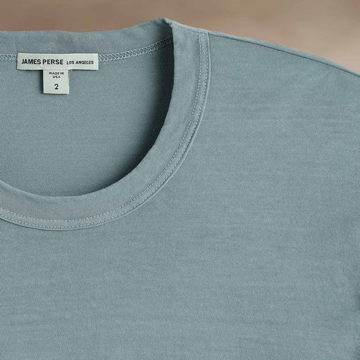 Long Sleeve Crew Neck - Azure Pigment | James Perse Los Angeles