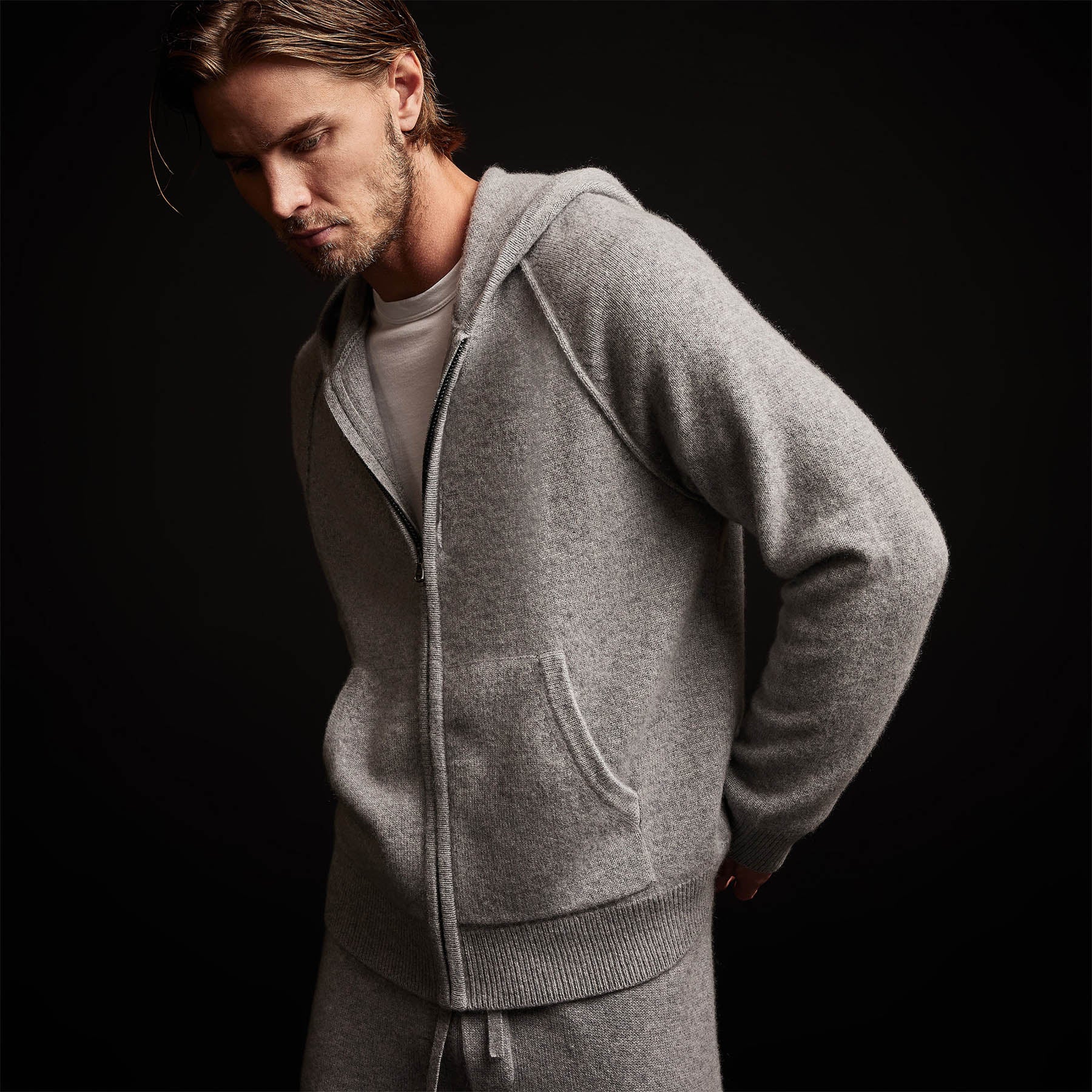 Recycled Cashmere Jacket - Heather Grey | James Perse Los Angeles