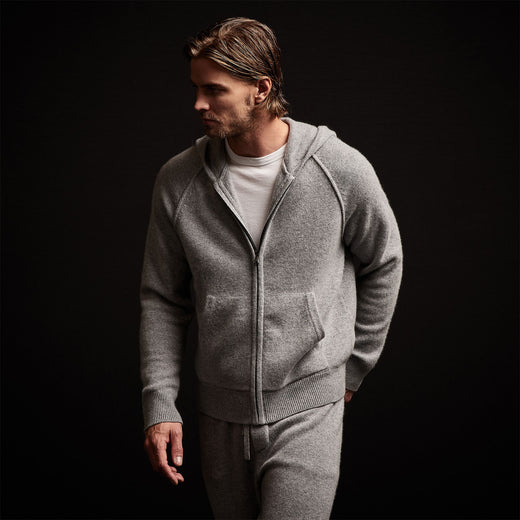 Recycled Cashmere Jacket - Heather Grey | James Perse Los Angeles