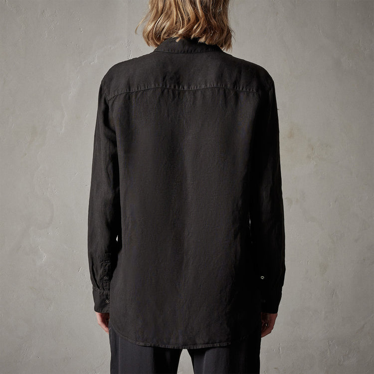 El Matador Linen Shirt - Black | James Perse Los Angeles