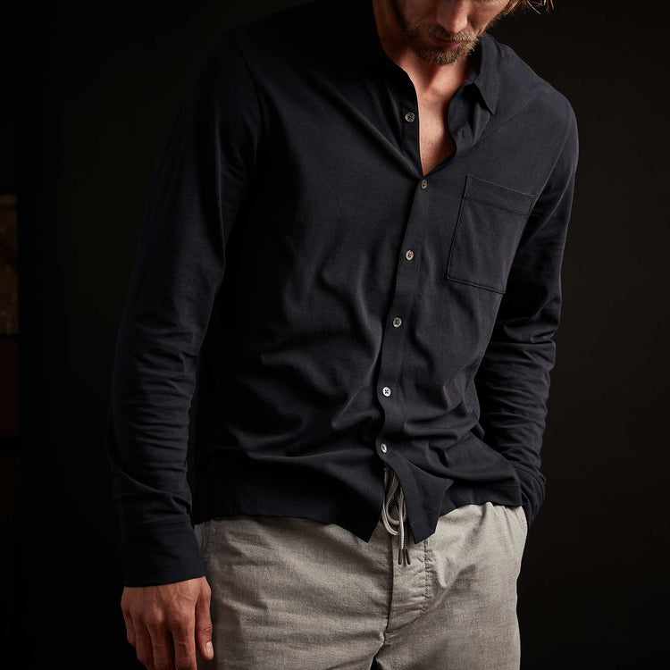 Clean Finish Jersey Shirt - Deep | James Perse Los Angeles