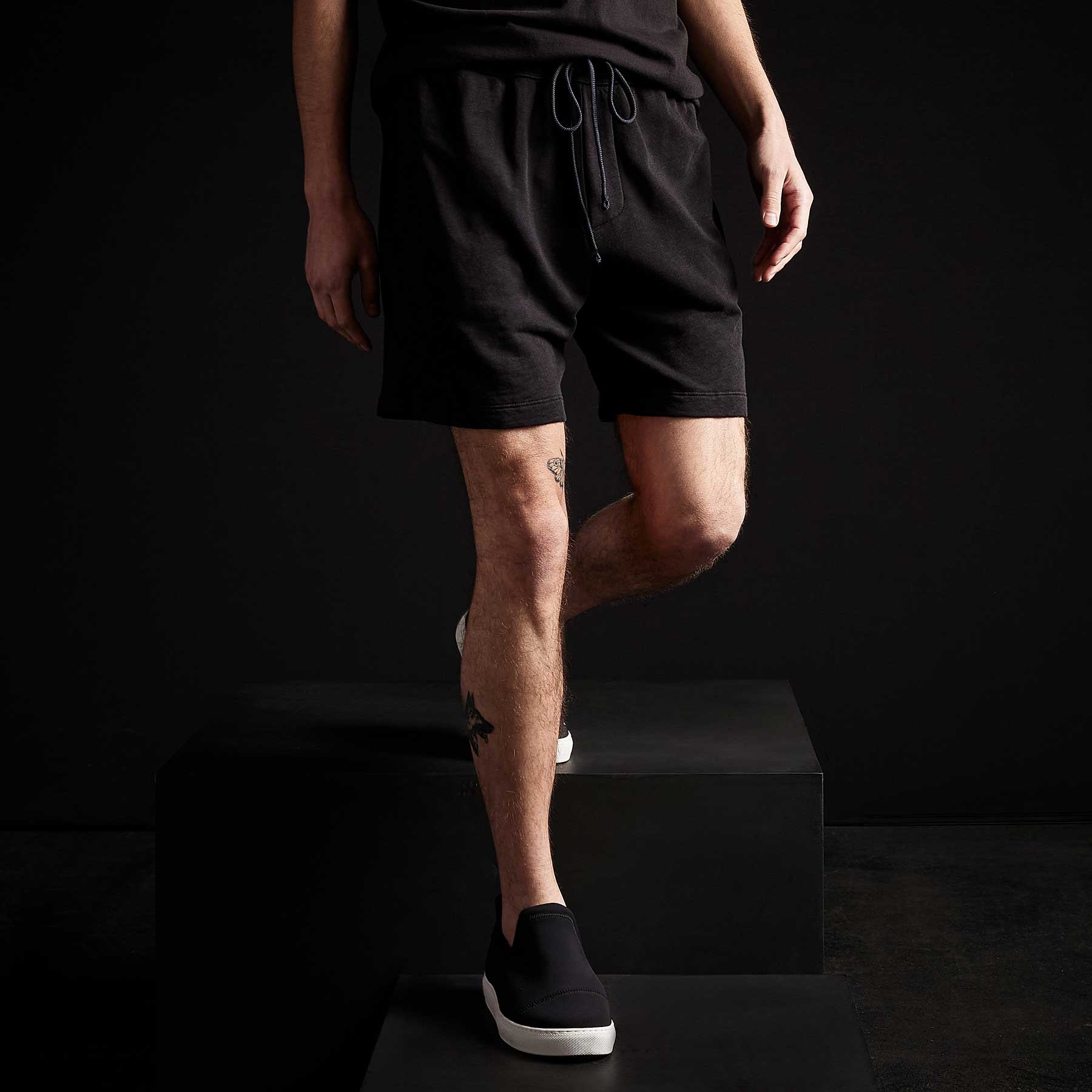 Vintage French Terry Sweat Short - Black | James Perse Los Angeles