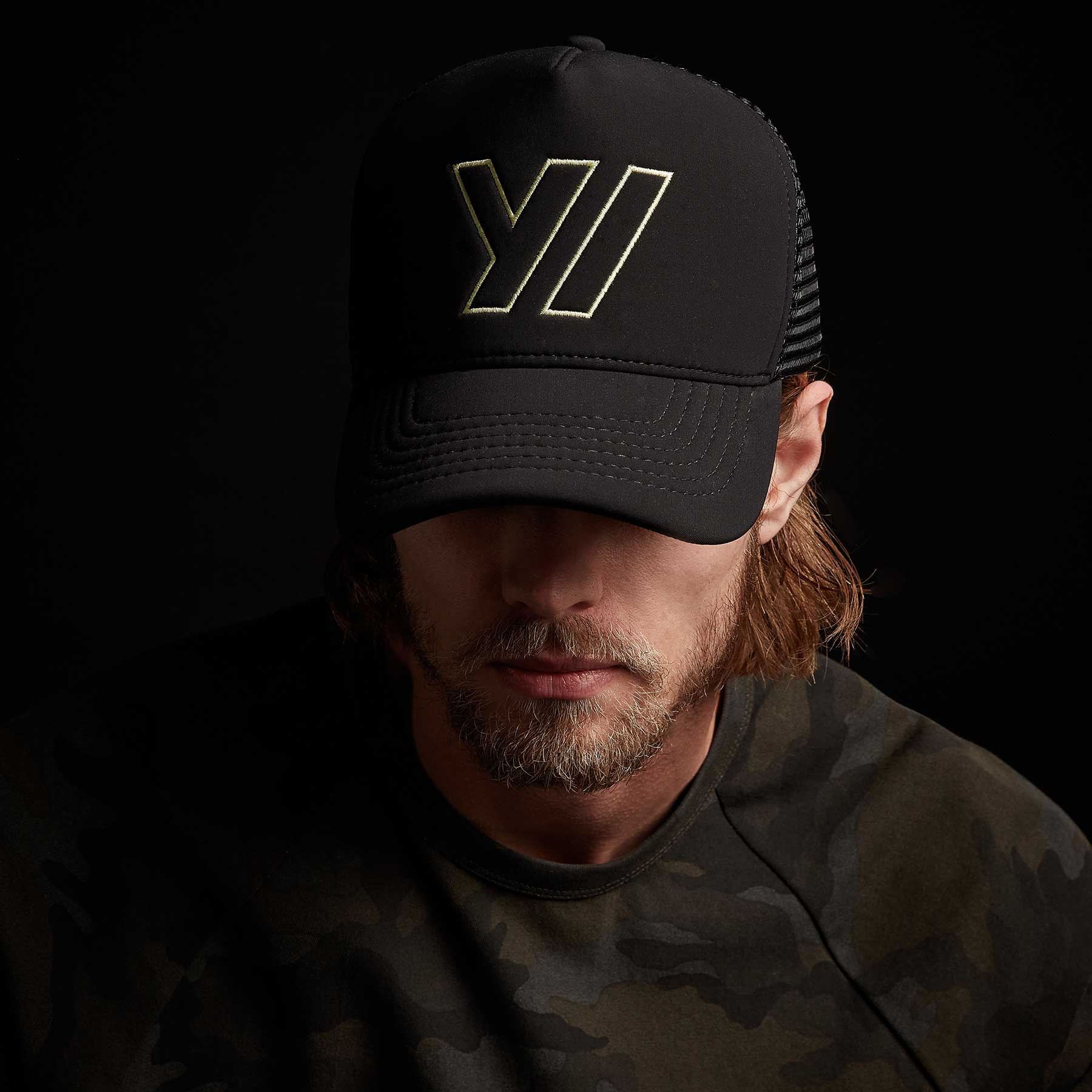 Y/ Outline Embroidery Hat - Black | James Perse Los Angeles
